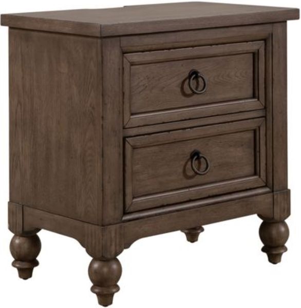 Liberty Furniture Americana Farmhouse Dusty Taupe Nightstand | Besche ...