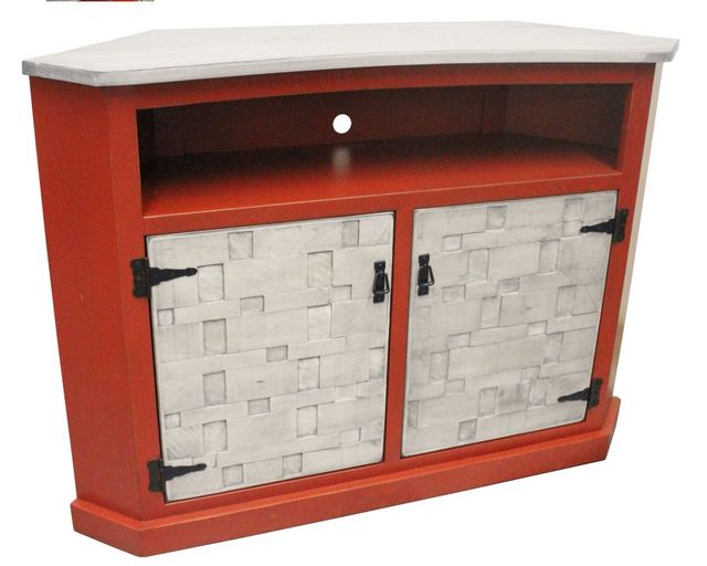 American Heartland Manufacturing Rustic Red Two-Tone Mosaic Tall Curve ...