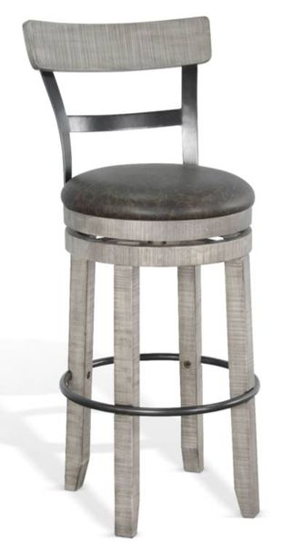 Sunny Designs™ Alpine Grey 30" Swivel Bar Stool | Bob Mills Furniture