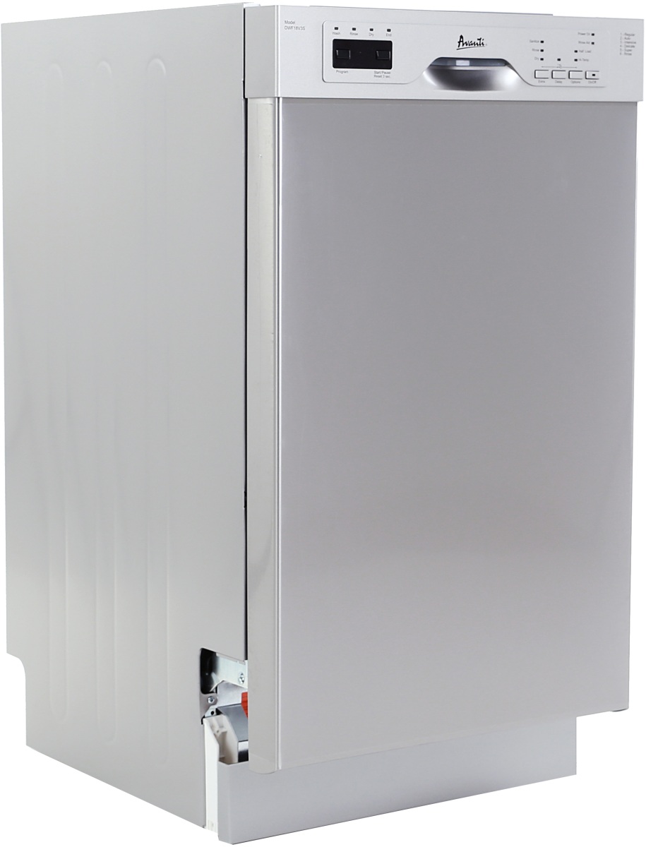 Avanti® 18" Stainless Steel Front Control Built In Dishwasher | Percy's ...