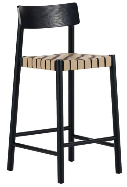 Four Hands Heisler Almond/Black Counter Stool | Karvonen’s