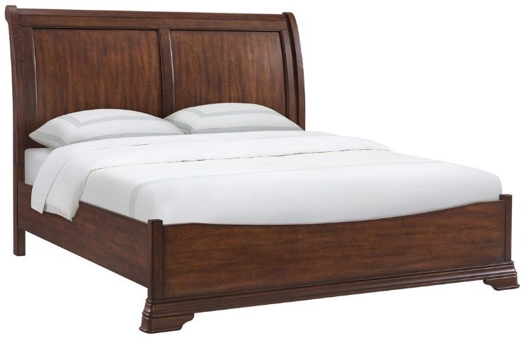 Elements International Phillipe Cherry King Sleigh Bed | Bob Mills Furniture