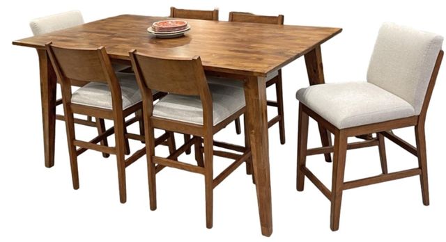 Steve Silver Co. Canton 7-Piece Brown Counter Height Dining Set ...