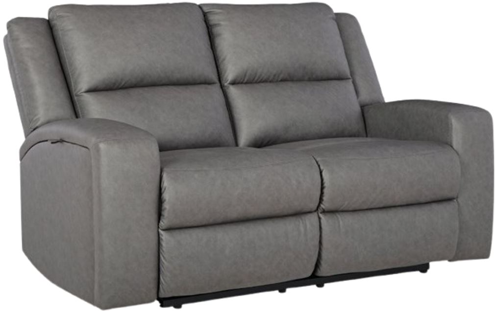 Benchcraft® Brixworth Slate Manual Reclining Loveseat | JR Furniture ...