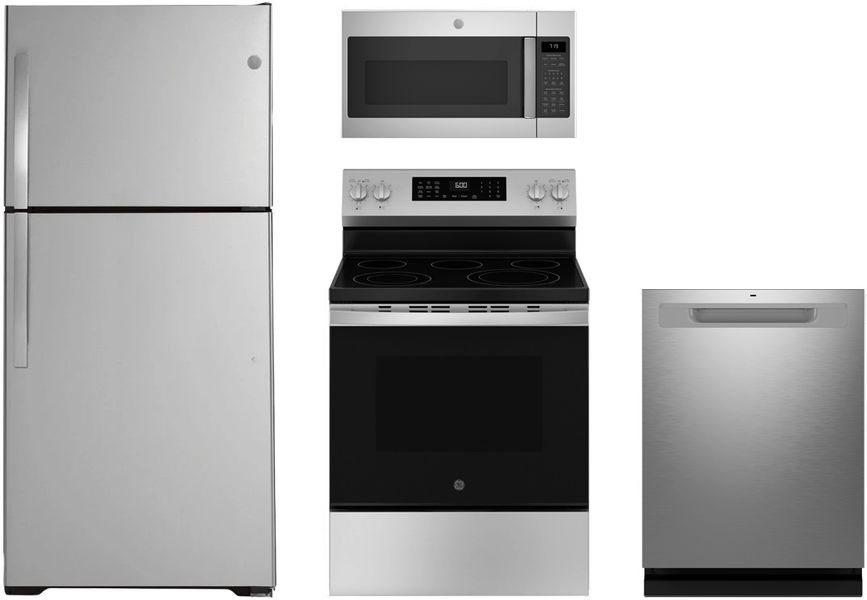 GE 4 Piece Stainless Steel Kitchen Package | Orville's Home Appliances ...