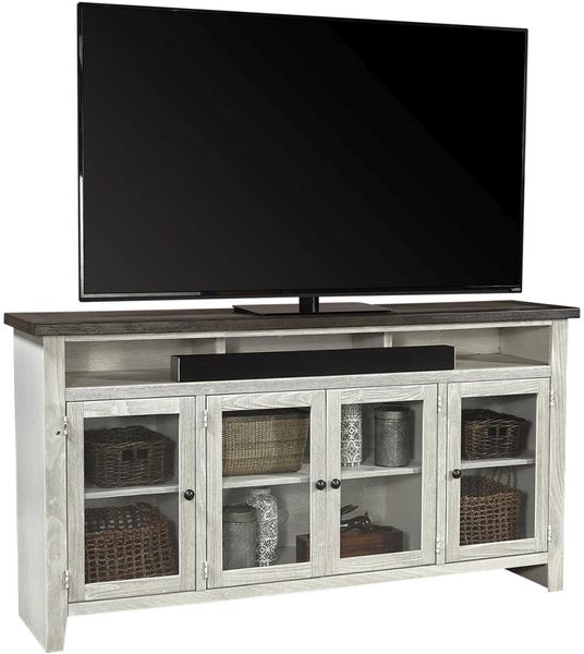 aspenhome® Eastport Drifted White 74" Highboy Console with 4 Doors ...
