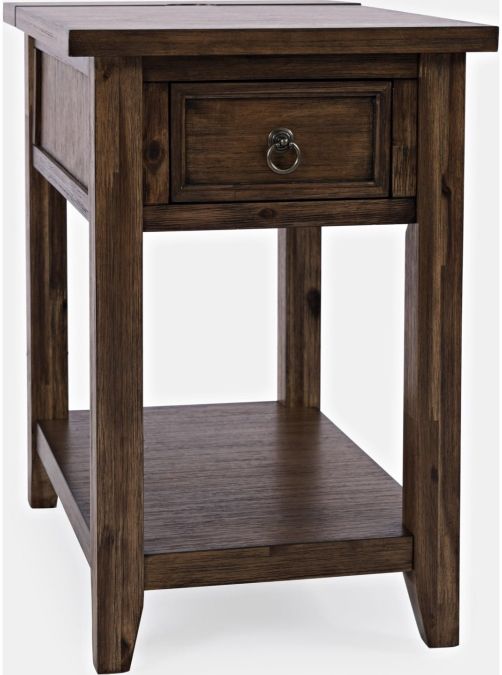 Jofran Inc. Bakersfield Brown Power Chairside Table | Fischer Furniture ...