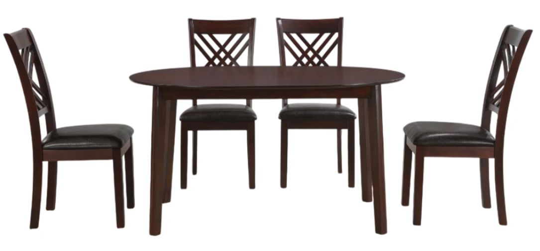 Steve Silver Co. Adrian 5-Piece Espresso Dining Set | Bob Mills Furniture