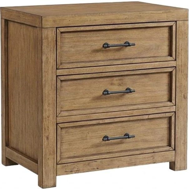 Riverside Furniture Bozeman Toasted Almond 3-Drawer Nightstand | Besche ...