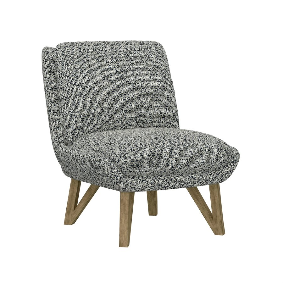 Emerald Home Emerson Armless Accent Chair Blue Fischer Furniture Rapid City SD