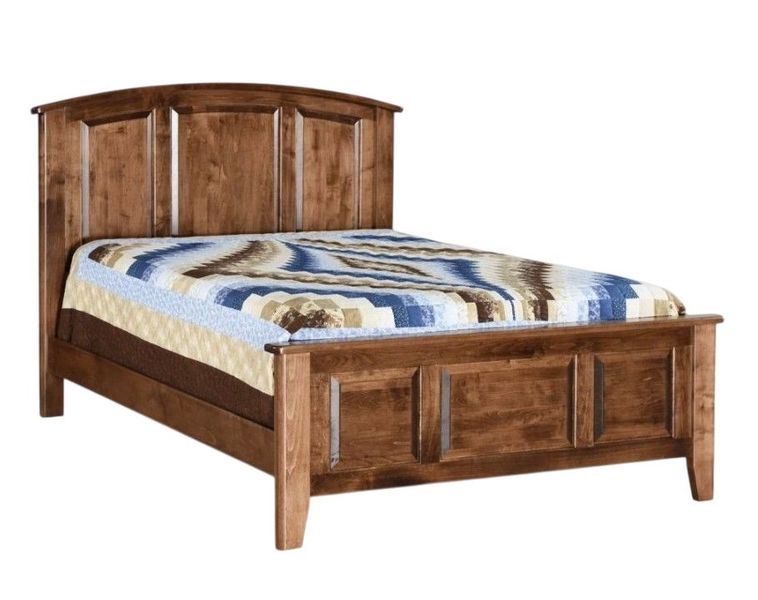 Archbold Furniture Carson Maple Bark Queen Arched Panel Bed | Darvin ...