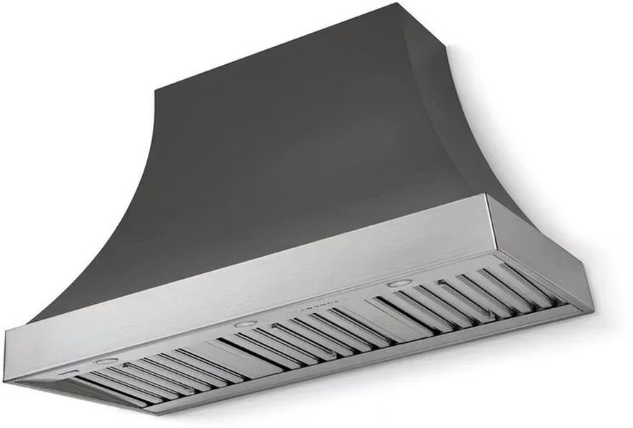 AGA Cascade 48" Slate Wall Mounted Range Hood with Brushed Nickel Trim ...