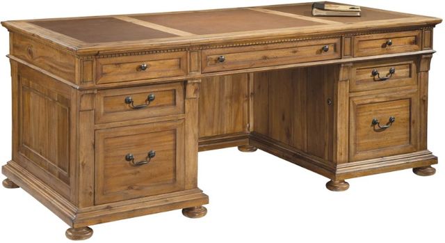 Hekman® Wellington Hall Natural Executive Desk | Emerson's Furniture ...