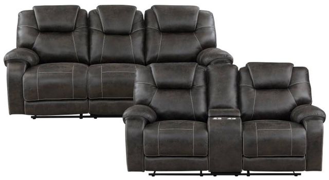 Homelegance® Gainesville 2-Piece Black Living Room Power Reclining ...