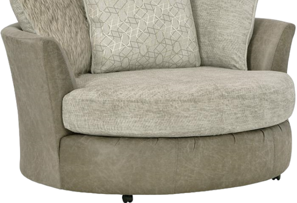 Albany Industries Zaftig Parchment Swivel Chair Furniture Express Valdosta GA