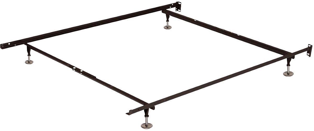 Beaudoin Black Twin Traditional Nuts and Bolts Bed Frame with Long ...