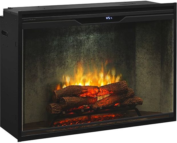 Dimplex® Revillusion Black 42'' Built-in Weathered Concrete Electric ...