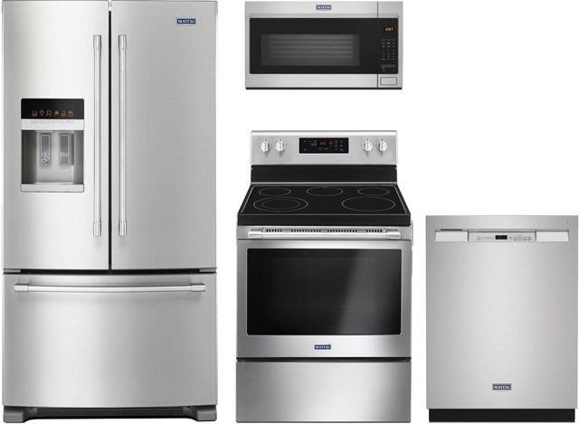 Maytag® 4 Piece Fingerprint Resistant Stainless Steel Kitchen Package ...