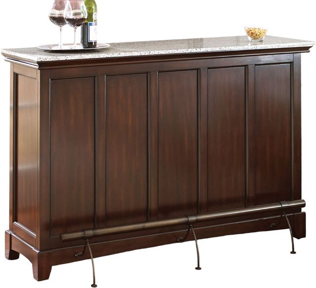 Steve Silver Co. Newbury Cherry Bar Unit with Silverstone Top | Midwest ...