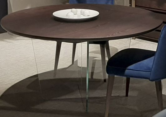Natuzzi Editions Gira Brown Ash Small Round Dining Table | Fischer ...