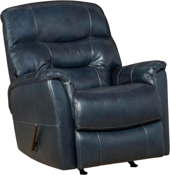 HomeStretch Napoli Blue Manual Rocker Recliner | Miskelly Furniture