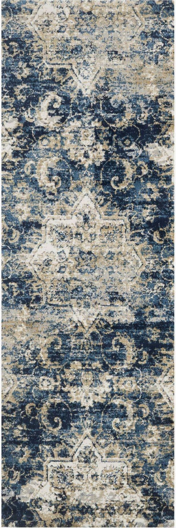 Loloi Torrance Navy/Ivory 3'x8' Rug Runner | Fischer Furniture | Rapid ...