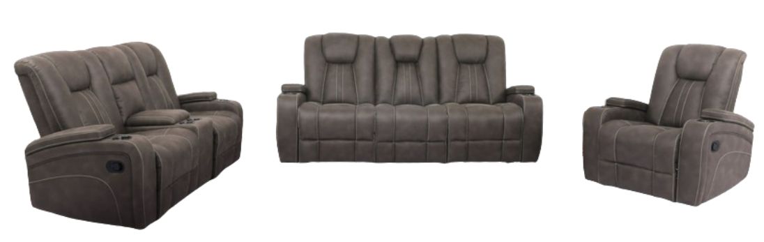 Steve Silver Co. Marlow 3-Piece Sand Manual Reclining Seating Set ...