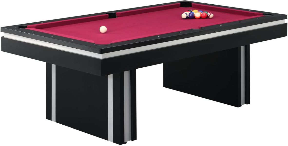 Elements International Ajax Black/Burgundy Billiard Table | Fischer ...