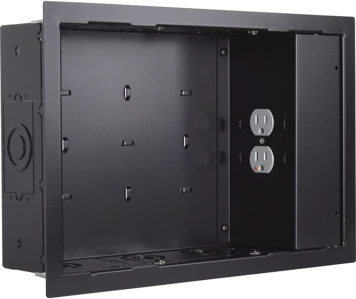 Chief® Proximity® Black In Wall Storage Box with 2 Receptacle Filter ...