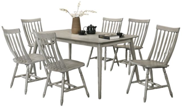 Lifestyle 8398D 7-Piece Antique Gray Dining Set | Jacksonville, NC