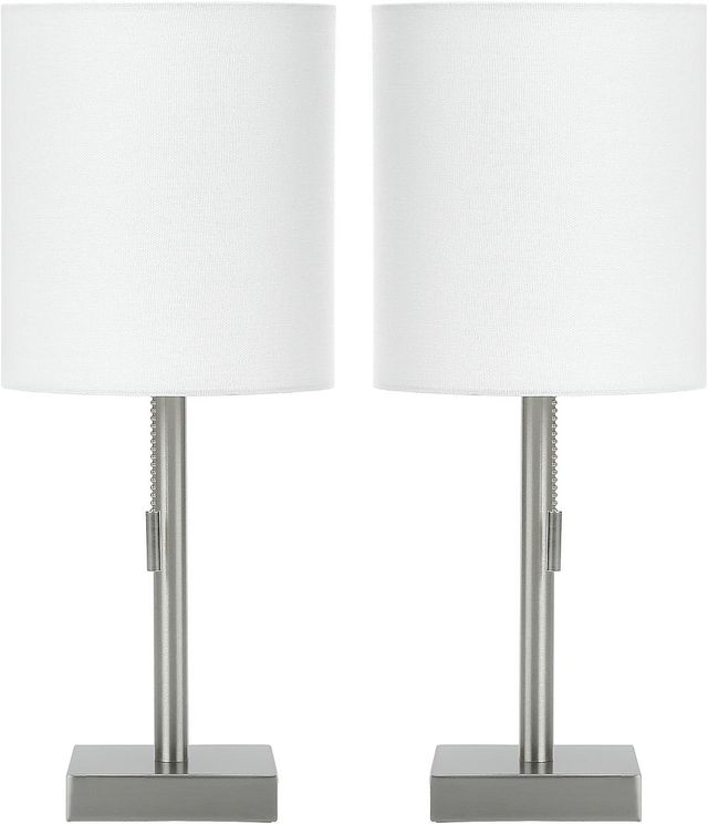 Monarch Specialties Inc. Set Of 2 17"H Black Metal Table Lamps ...