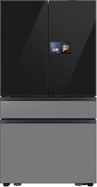 Samsung Bespoke 36" 28.6 Cu. Ft. Charcoal Glass/Stainless Steel French ...