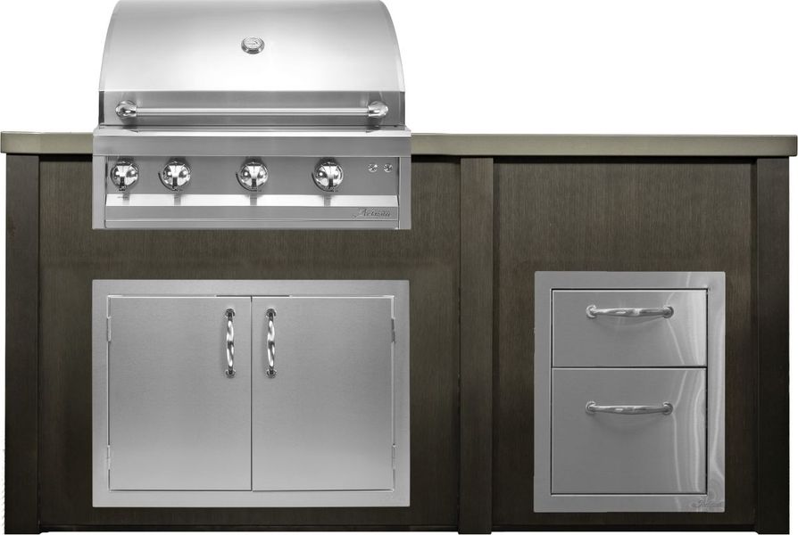 Haven Outdoor™ 72" Antique Bronze Outdoor Kitchen Island | Famous Tate ...