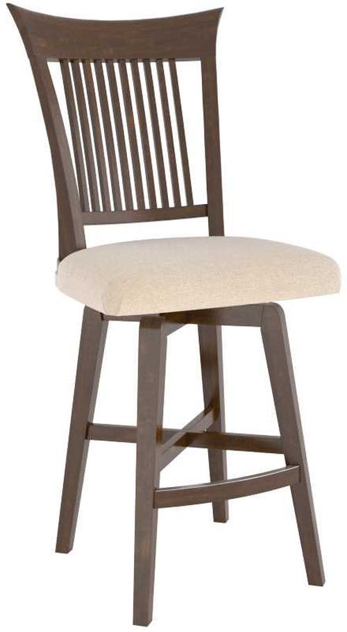 Canadel® Canadel Cognac Washed Upholstered Fixed Stool | Inspired Interiors