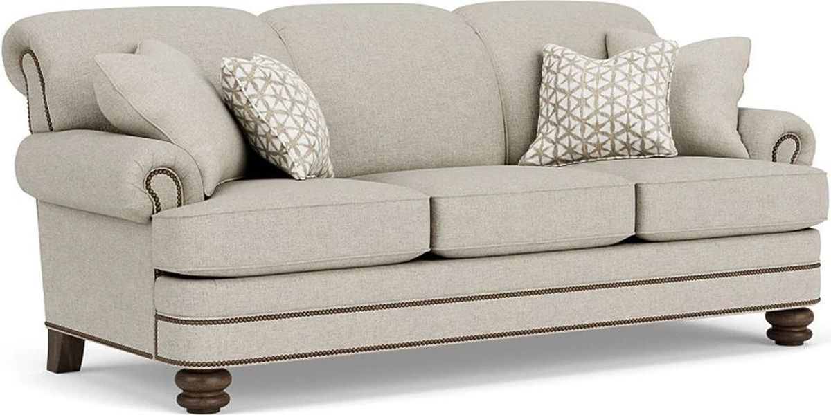 Flexsteel Bay Bridge Silver Driftwood Sofa Roby s Furniture Appliance