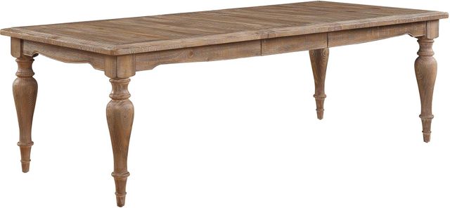 Winners Only® Augusta Rustic Brown Pine 90” Leg Dining Table with Leaf ...