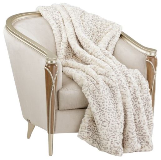 Michael Amini® Snow Leopard Natural Throw | Mary’s Wholesale Furniture ...