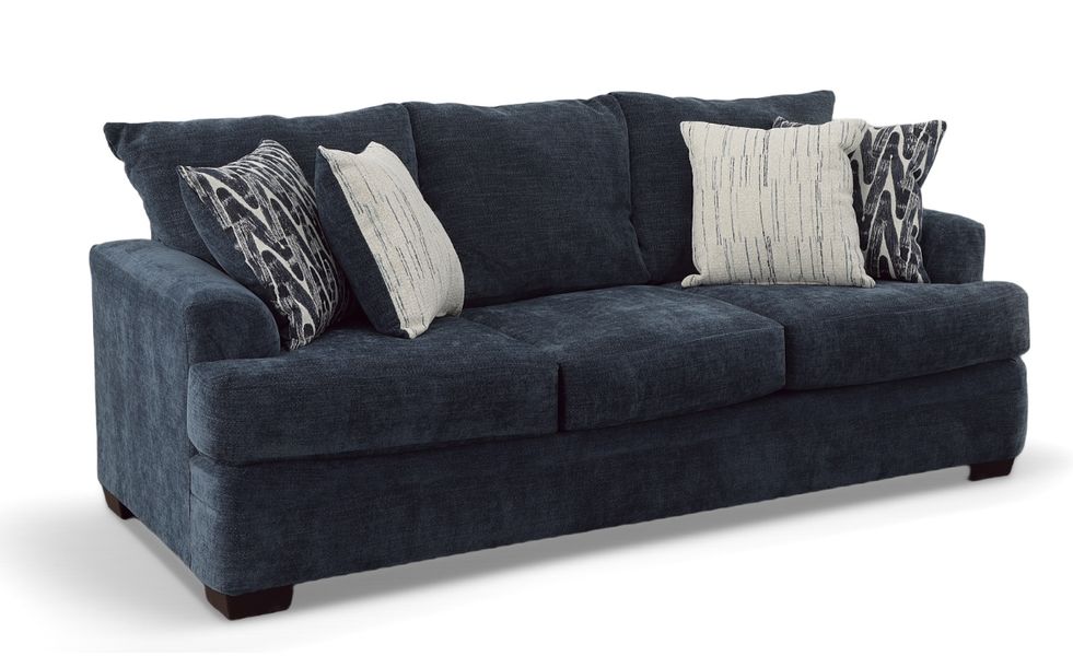 Peak Living by American Furniture Manufacturing Aden Blue Sofa ...