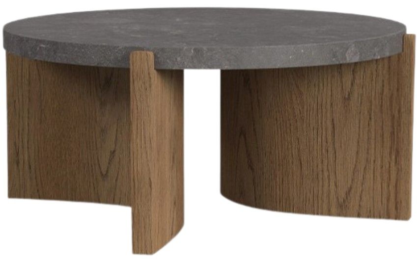 Flexsteel® Eclipse Gray Top Round Coffee Table with Brown Base | Maine's Top Appliance and ...