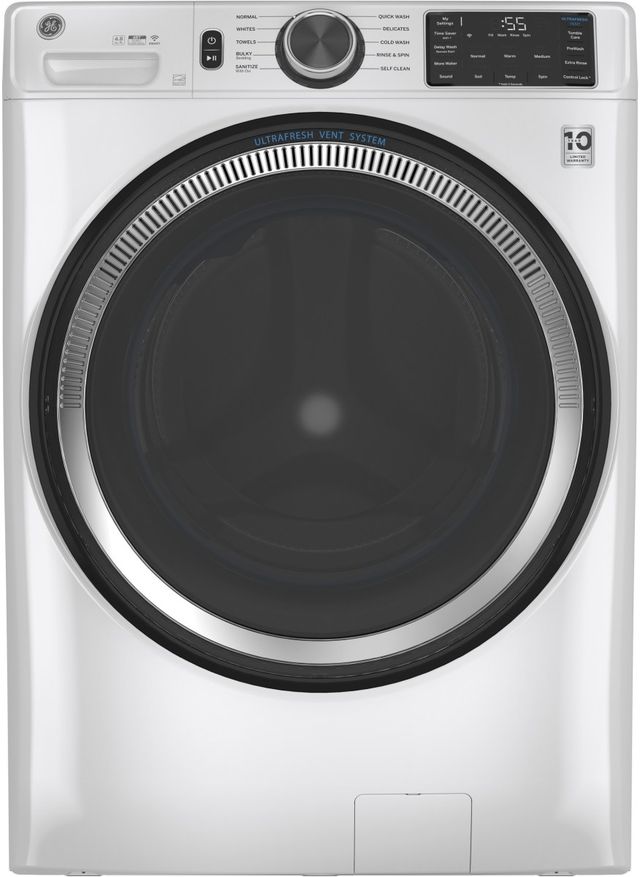 SCRATCH N DENT - GE® 4.8 Cu. Ft. White Smart Front Load Washer ...