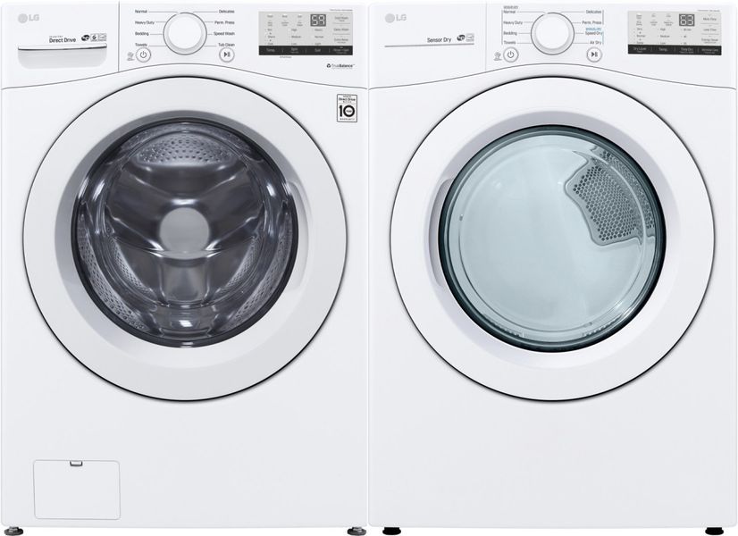 LG White Front Load Washer & Electric Dryer Laundry Pair | Famous Tate ...