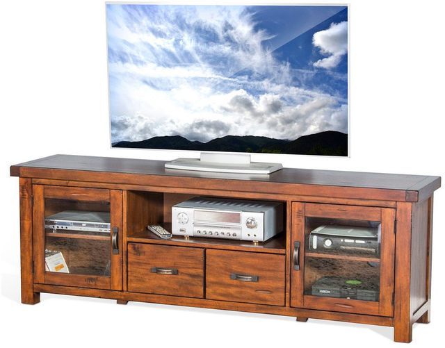 Sunny Designs™ Tuscany Vintage Mahogany 74" TV Console | Fischer ...