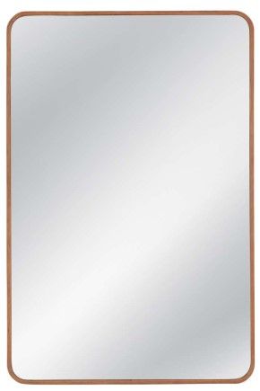 Bassett Mirror Heather Brown Rectangular Wall Mirror | Bob Mills Furniture