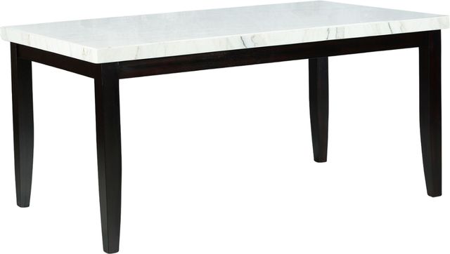 Steve Silver Co. Westby White Marble Top Dining Table with Ebony Base ...