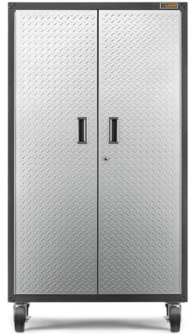 Gladiator Ready to Assemble Silver Tread Mobile Storage Cabinet