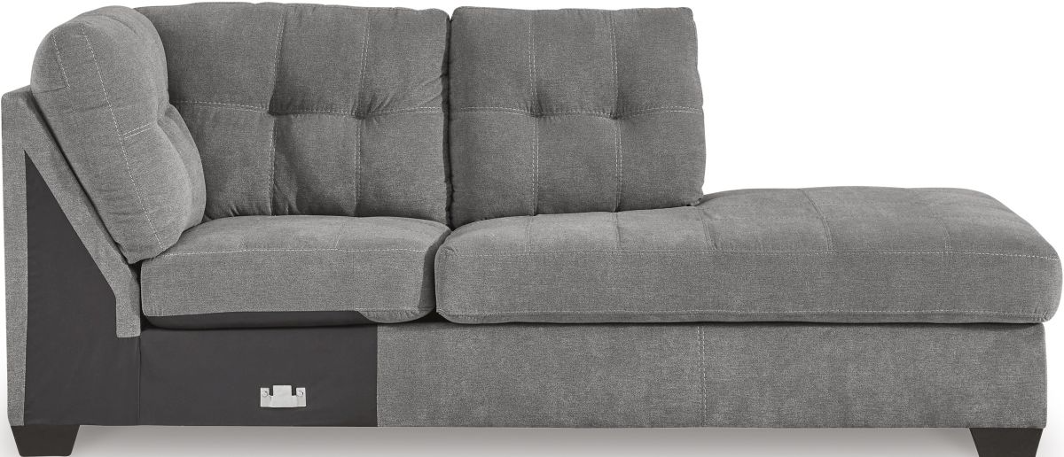 Signature Design by Ashley Marelton 2 Piece Gray Right Arm Facing Sofa Sleeper Sectional and Chaise
