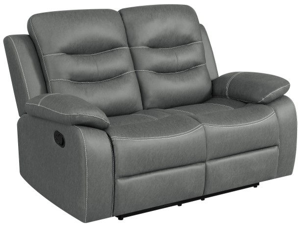 Dark gray reclining loveseat store