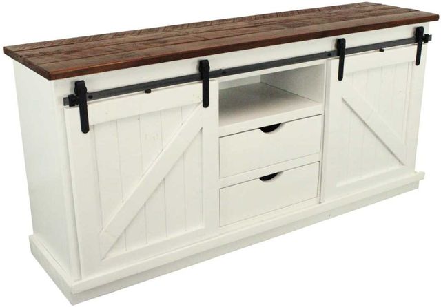 American Heartland Manufacturing Rustic Two-Tone Quaint TV Stand ...
