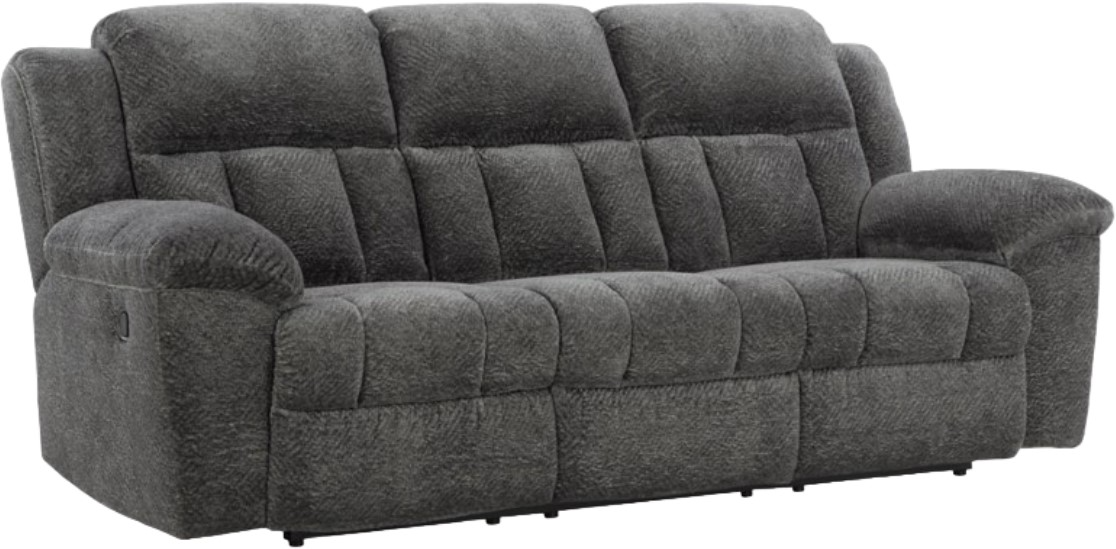 Signature Design by Ashley® Frohn Graphite Reclining Sofa | Big Sandy ...