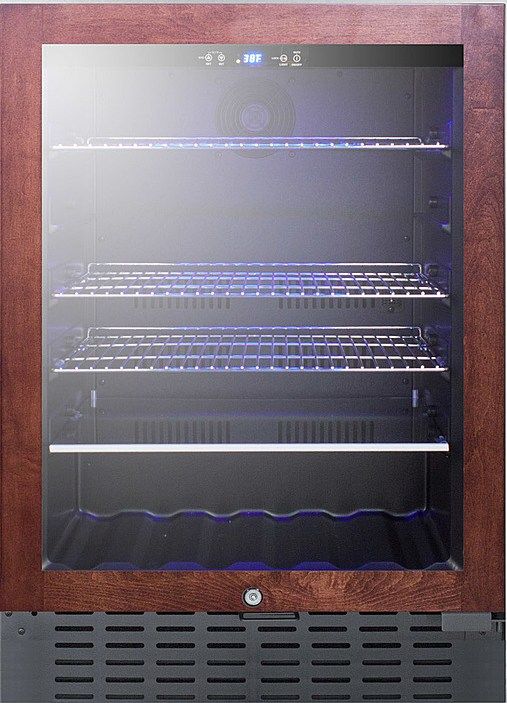 Summit® 4.2 Cu. Ft. Glass/Panel-Ready Frame Built-In Beverage Cooler ...